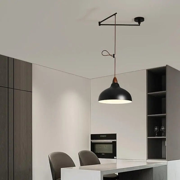 Nordic Dining Table Chandelier Retractable Rocker Arm Hanging Lamp ...