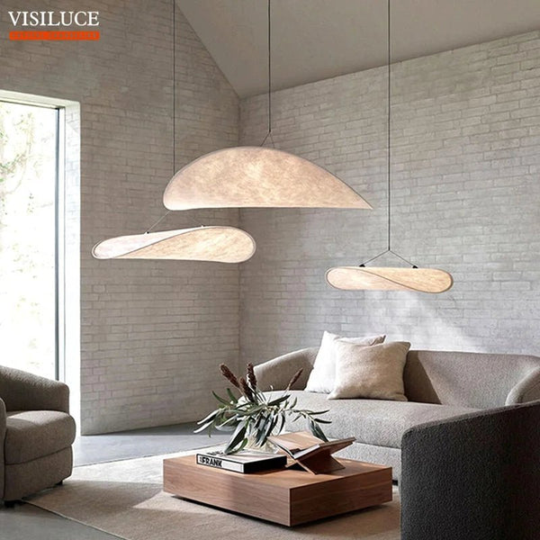 Silk Fabric Hand Made LED Pendant Light - Hans Lumiere